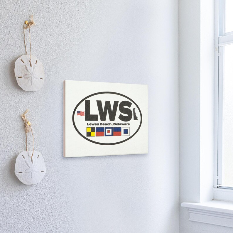 Lewes Delaware Nautical Flags Wood Sign: Coastal Home Decor - Etsy