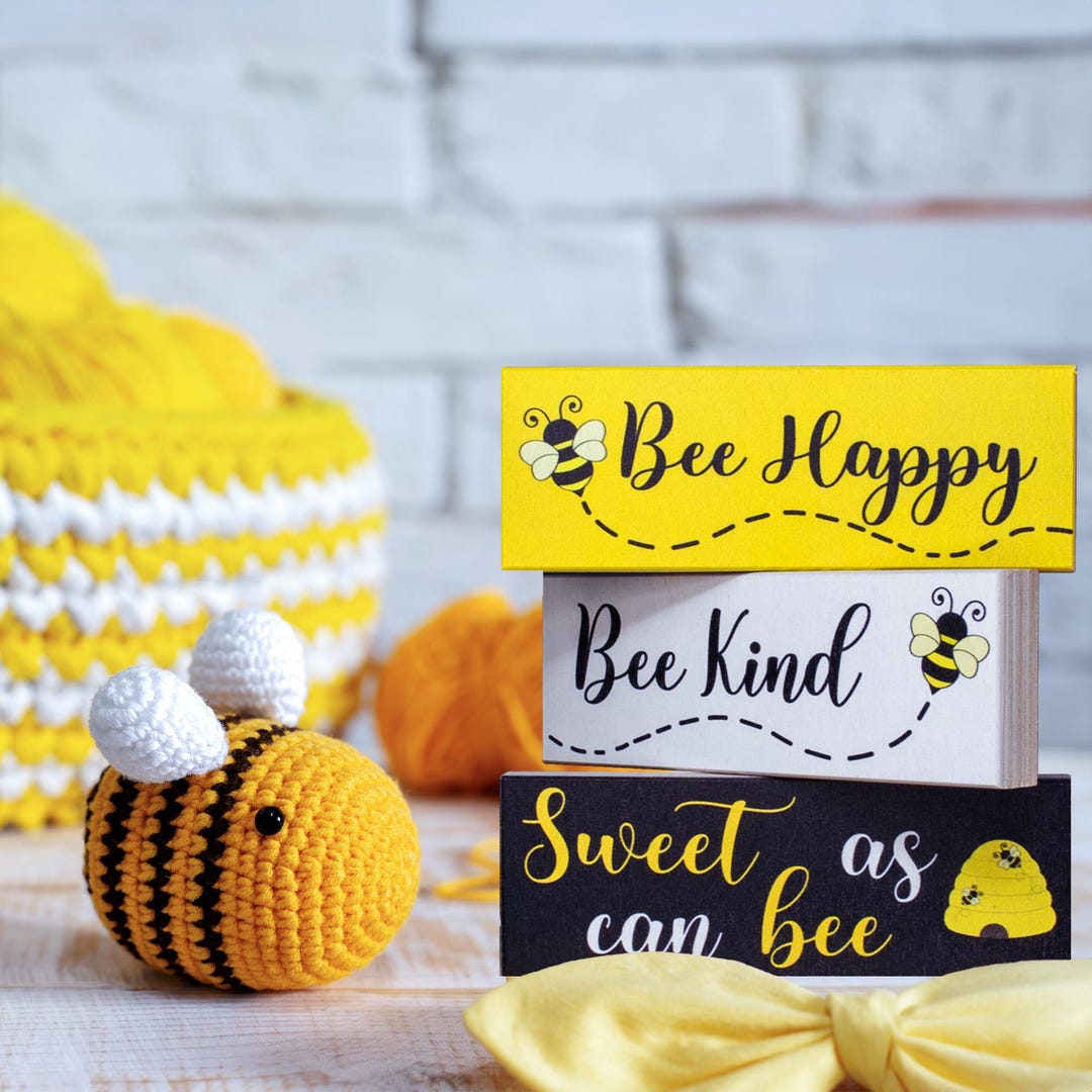 Bumble Bee Decor, Bee Decorations, Bee Happy Bee Kind Sweet, Farmhouse ...
