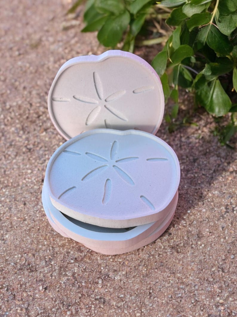 Sand Dollar Coasters: Waterproof PVC Coastal Decor (set of 4) - Etsy
