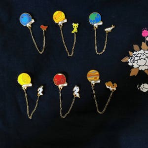 Solar System Chain Pin - Etsy