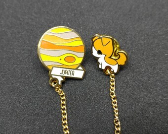 Solar system chain pin | Etsy