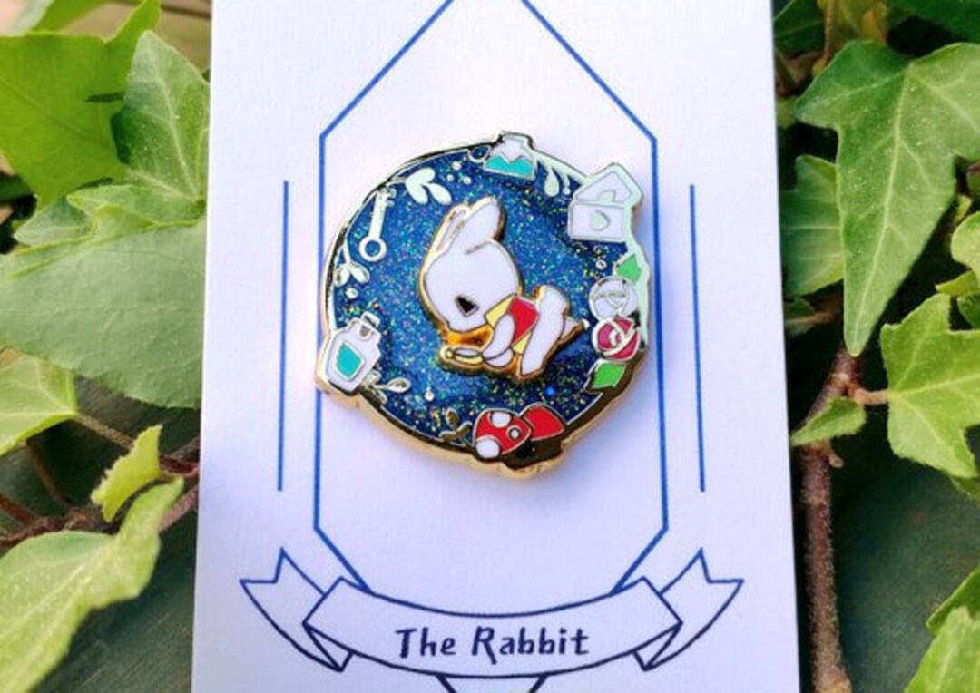 Spinning Rabbit Hard Enamel Pinblue - Etsy