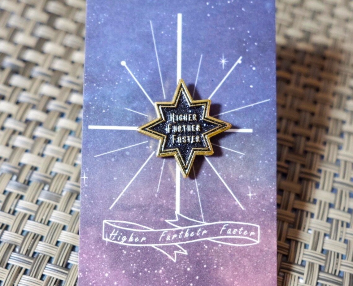 Higher Further Faster Enamel Pin - Etsy