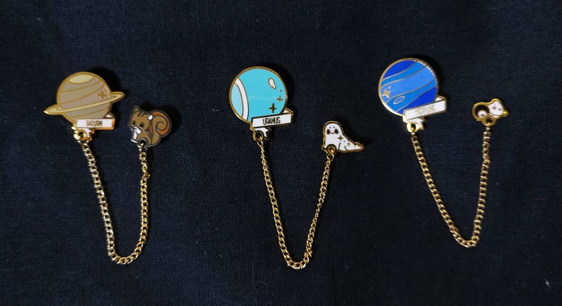 Solar System Chain Pin - Etsy