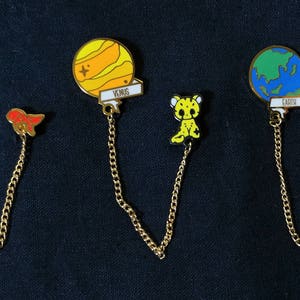 Solar System Chain Pin - Etsy