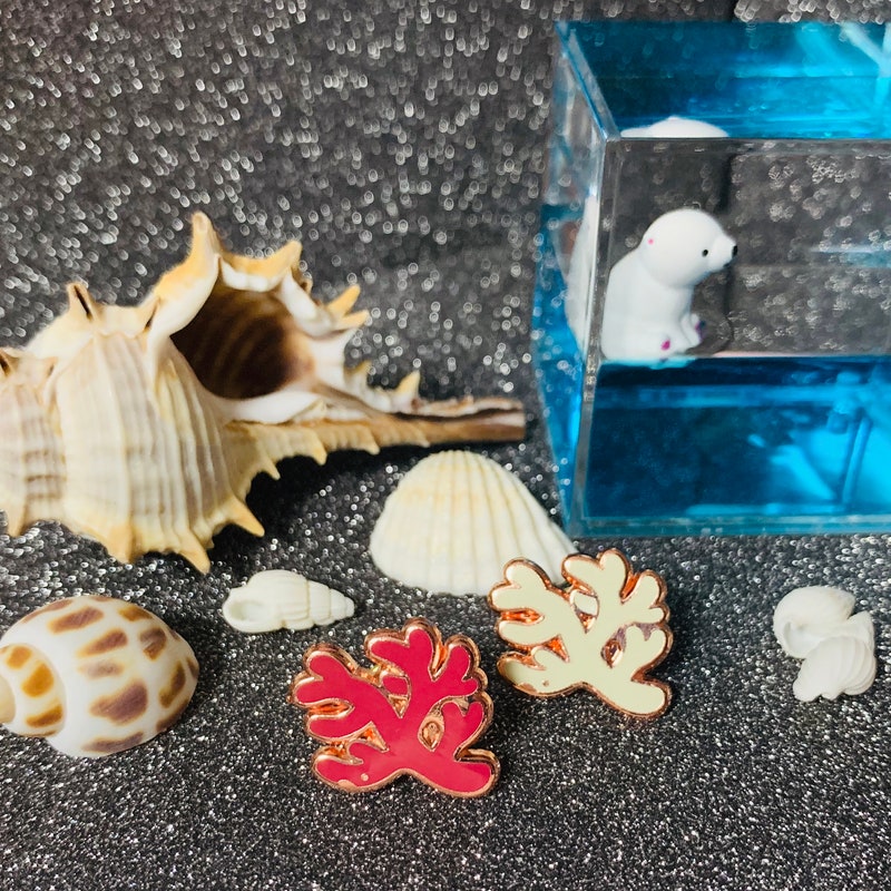 Coral Pin - Etsy