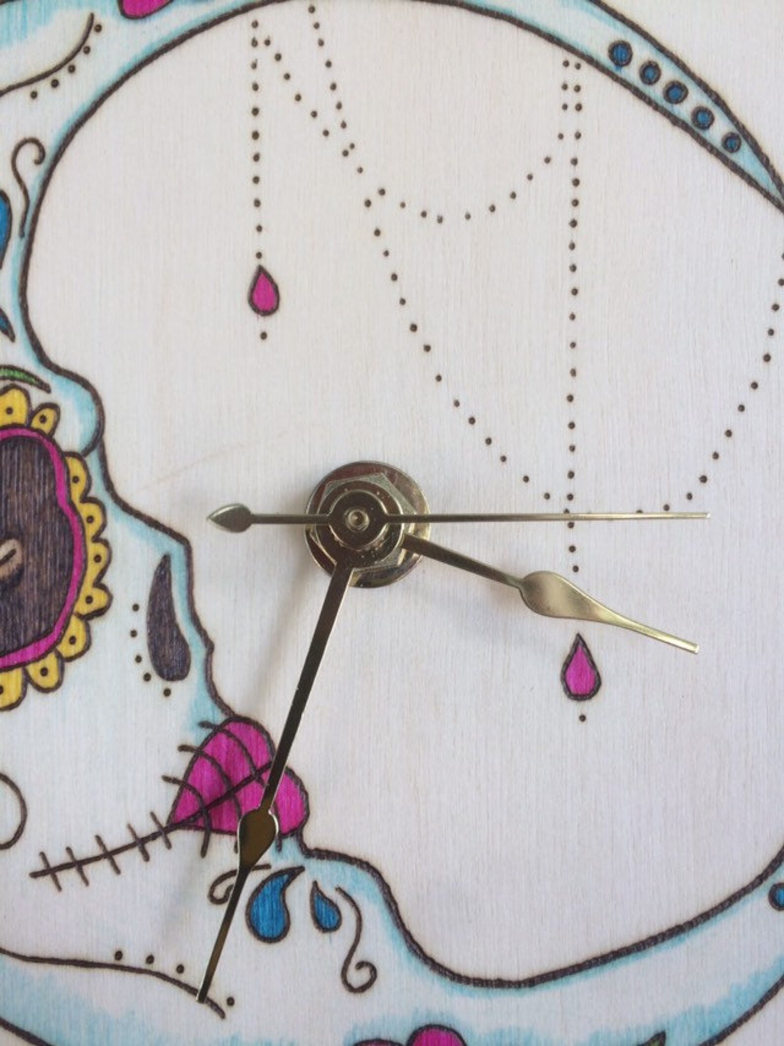 Sugar Skull Moon Clock - Etsy