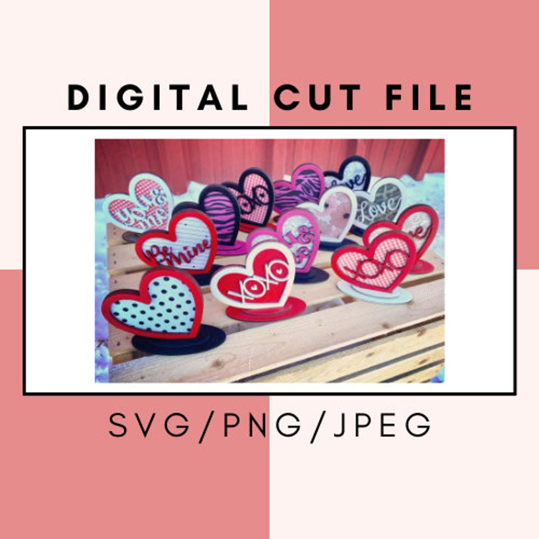 Valentine Heart Cut File, Valentine's Day Digital File, Valentine Gift ...