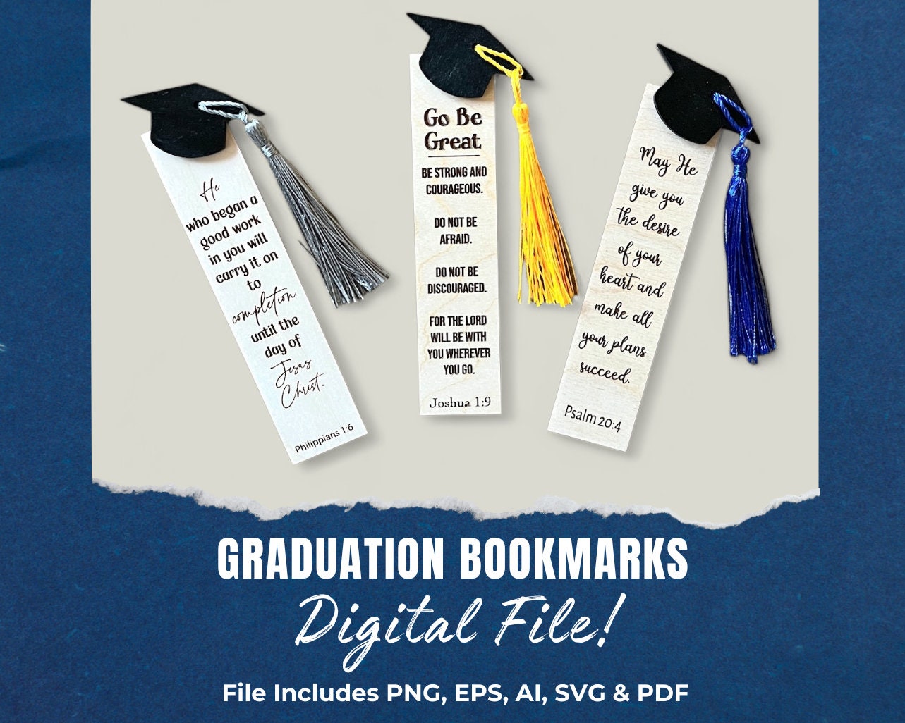 Graduation Bookmark Digital File, Graduation Gift, Laser Ready ...