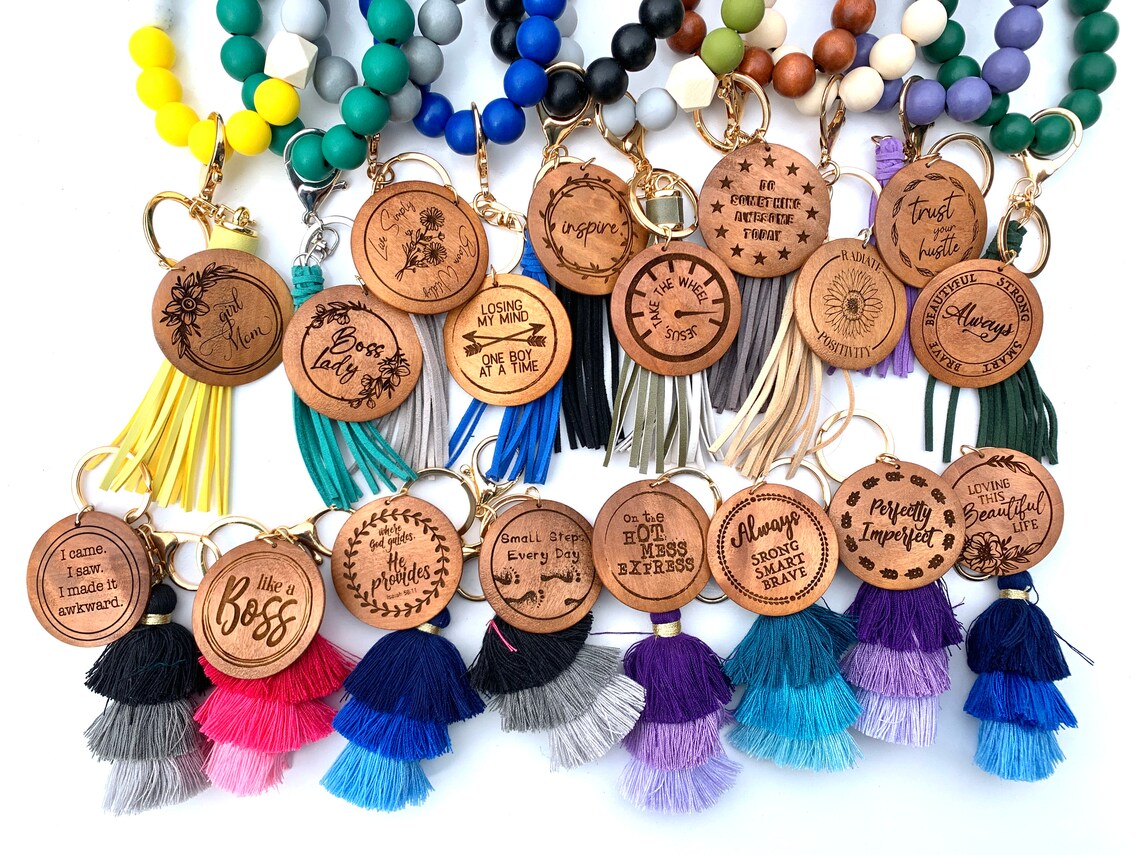 Wristlet SVG Bundle, Lanyard Design SVG, Round Keychain Designs ...