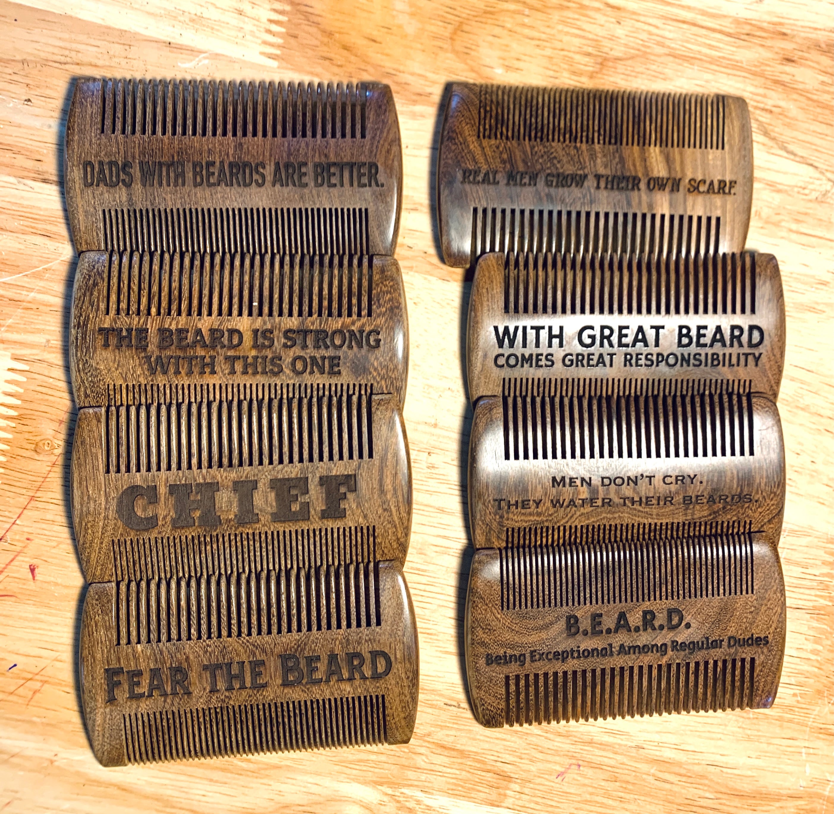 Engraving SVG for Beard Comb Blanks, Beard Quote SVG, Beard Comb Design ...