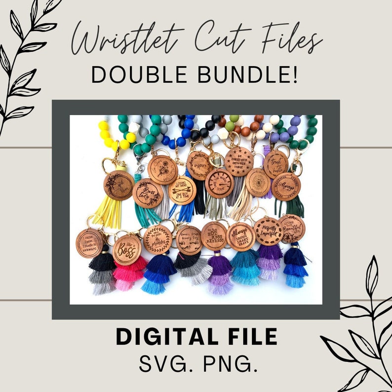 Wristlet SVG Bundle, Lanyard Design SVG, Round Keychain Designs ...