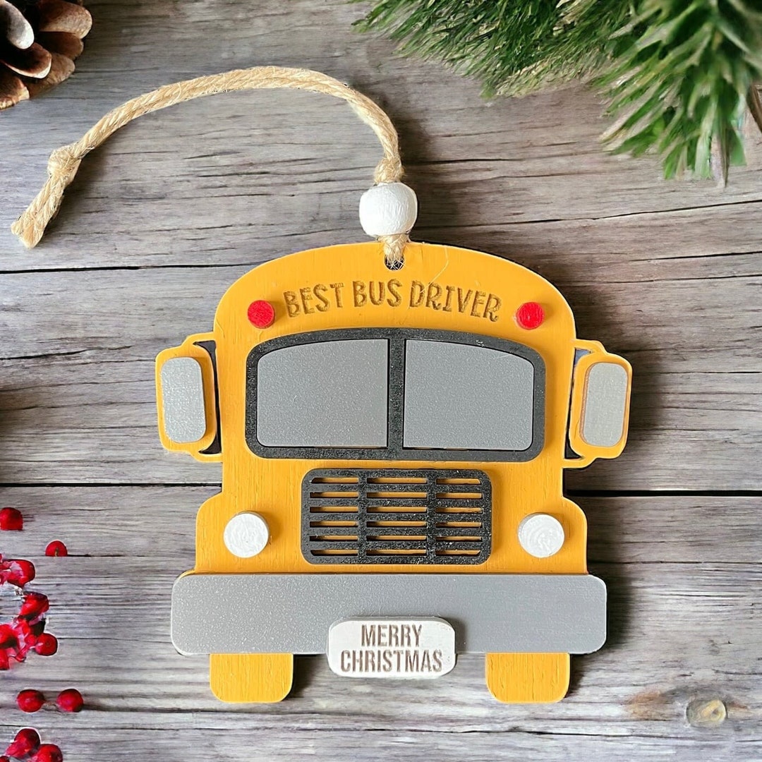 Bus Driver Ornament, Bus Ornament, Bus Driver Gift, School Gift ...