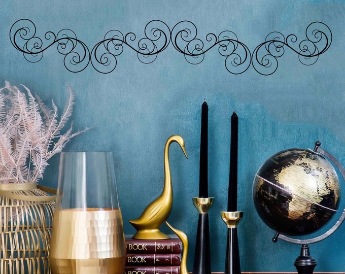 Elegant Scroll Wall Decal - Etsy