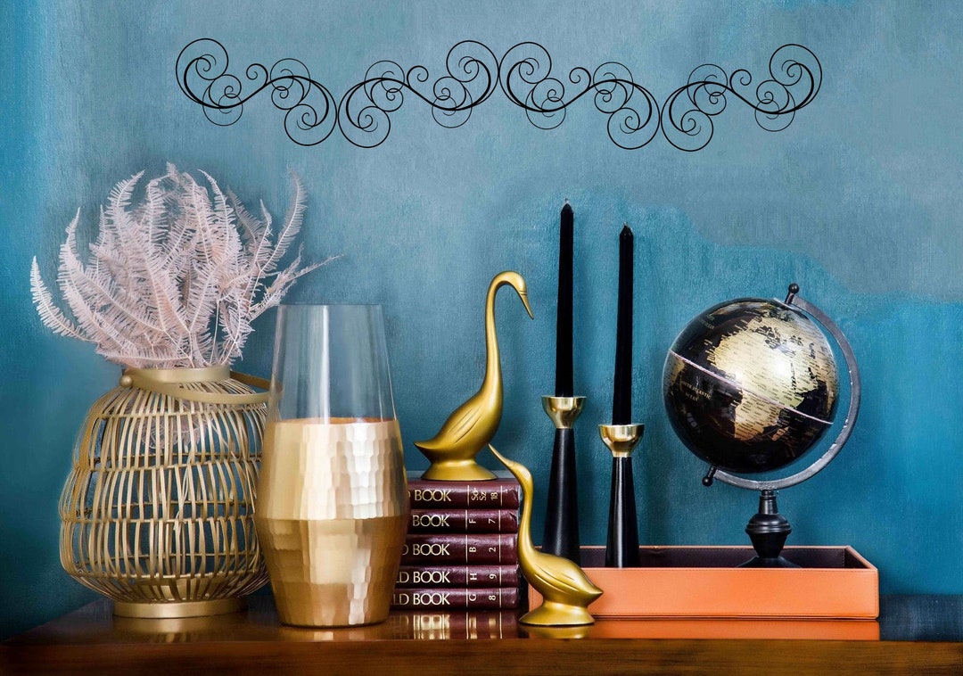 Elegant Scroll Wall Decal - Etsy