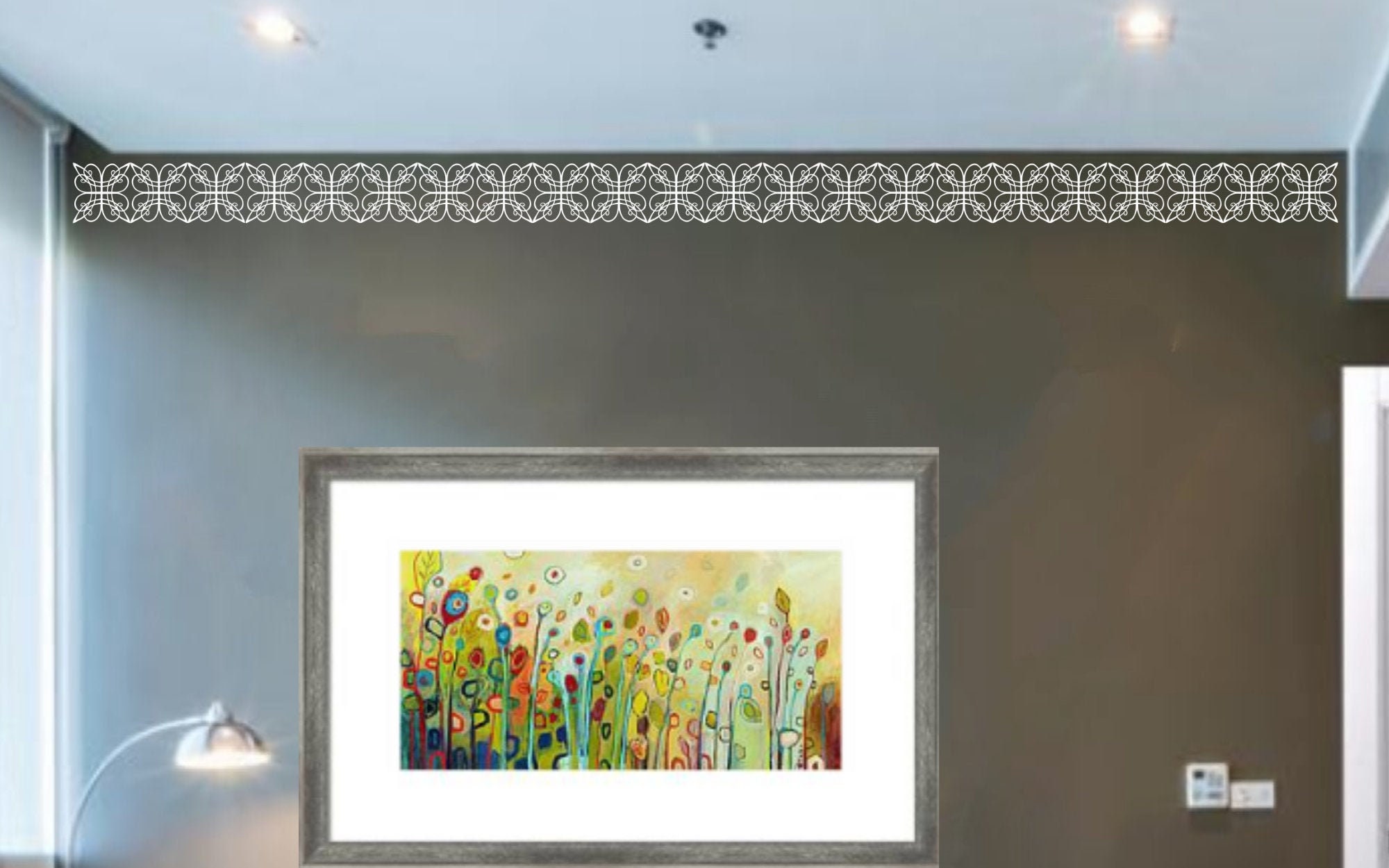 Geometric Wall Border Decal - Etsy