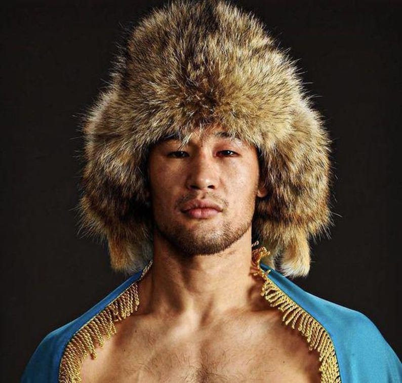 Red Fox Fur Mens Hat Mongolian Kazakhstan Eagle Hunters Hat Malakai ...