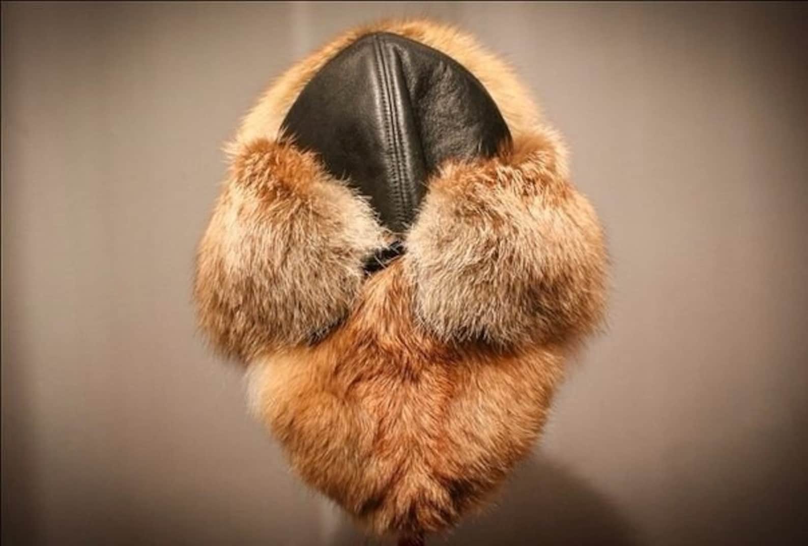 Red Fox Fur Mens Hat Mongolian Kazakhstan Eagle Hunters Hat Malakai ...