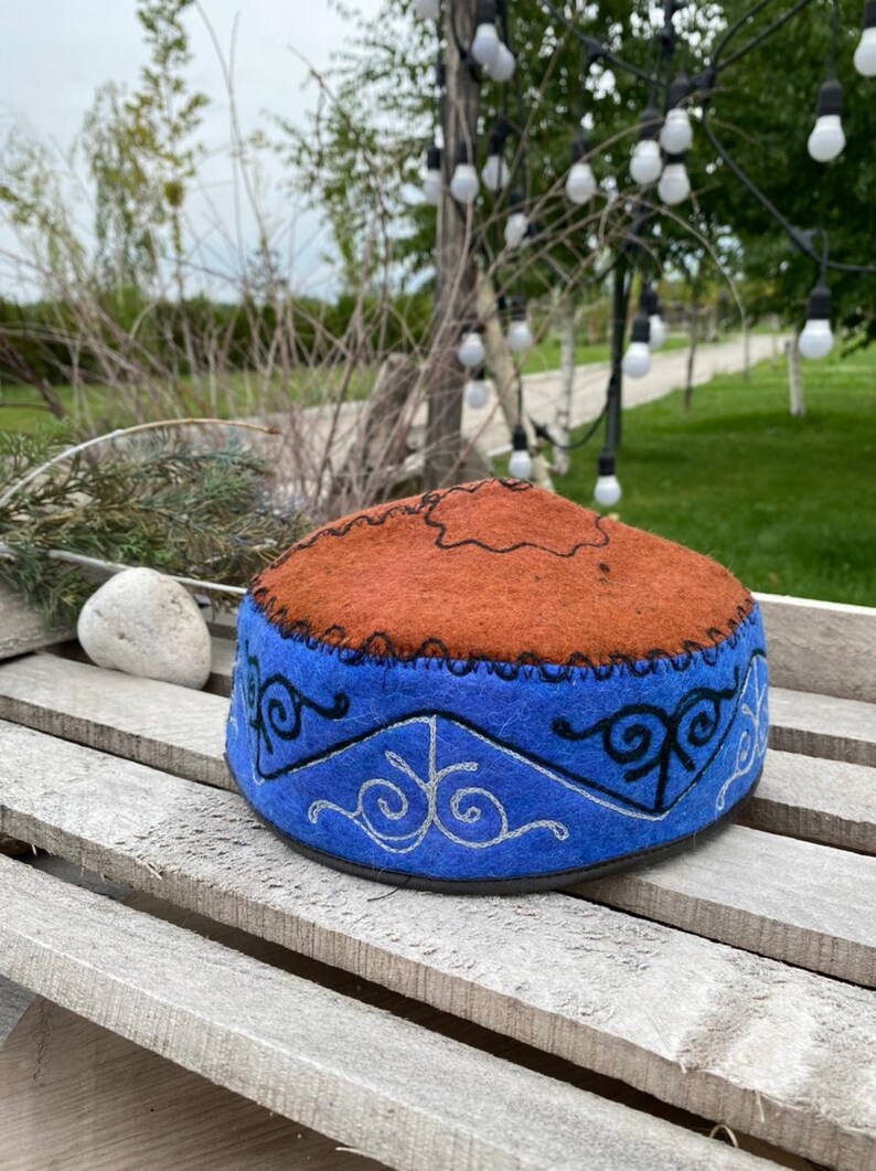 Kazakhstan Traditional Hat Tubeteika Handmade From Eco Friendy | Etsy
