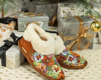 Mongolian Kazakh Wool Felt Slippers Size 36-37 Handmade Eco Friendly ...