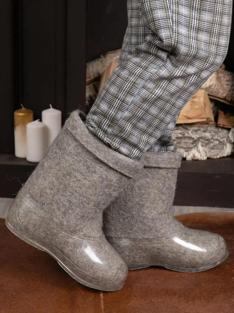 Valenki Felt Boots Unisex Women Men All Size Handmade Russian Veking ...