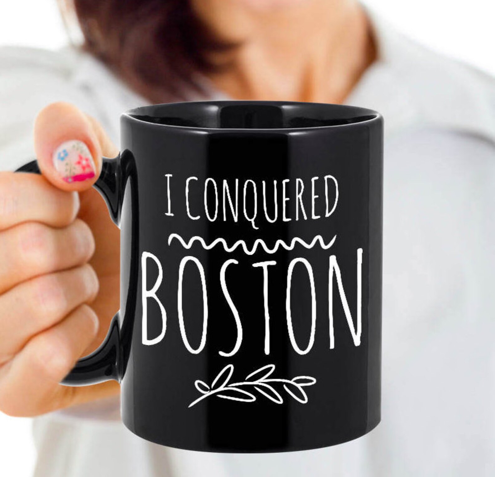 Boston Marathon Finisher Mug - I Conquered Boston - Boston Marathon ...