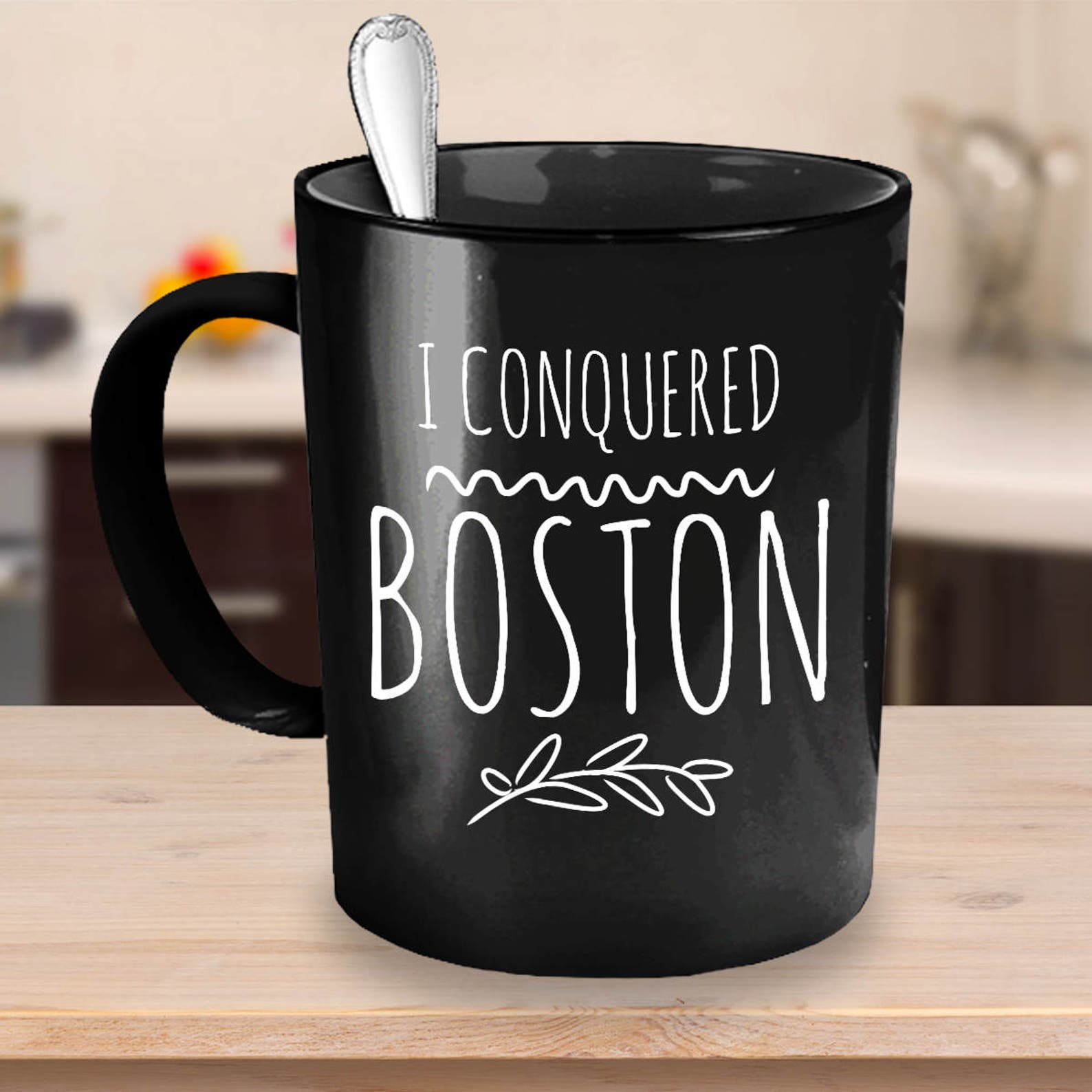Boston Marathon Finisher Mug - I Conquered Boston - Boston Marathon ...