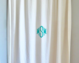 Monogram Curtain - Etsy