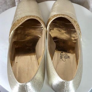 Vintage Dorette & Debs 60’s- 70s Silver Lame Gold Heels // Glitter ...