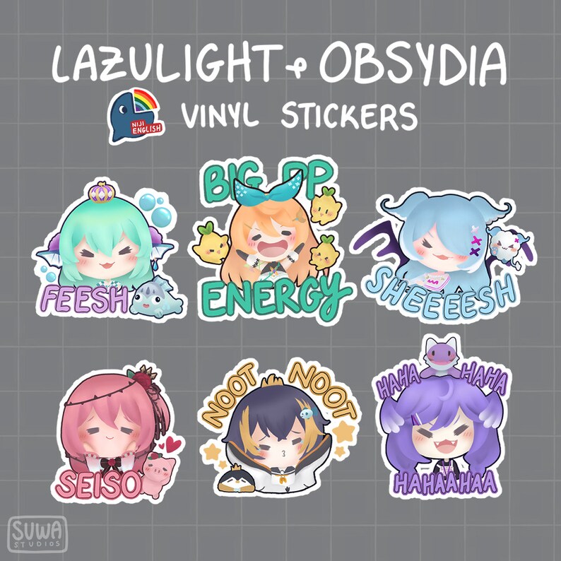 Nijisanji EN Vtuber Vinyl Sticker - Etsy