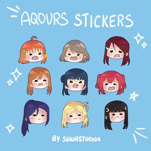 Love Live Aqours Symbol Vinyl Decal Stickers - Etsy