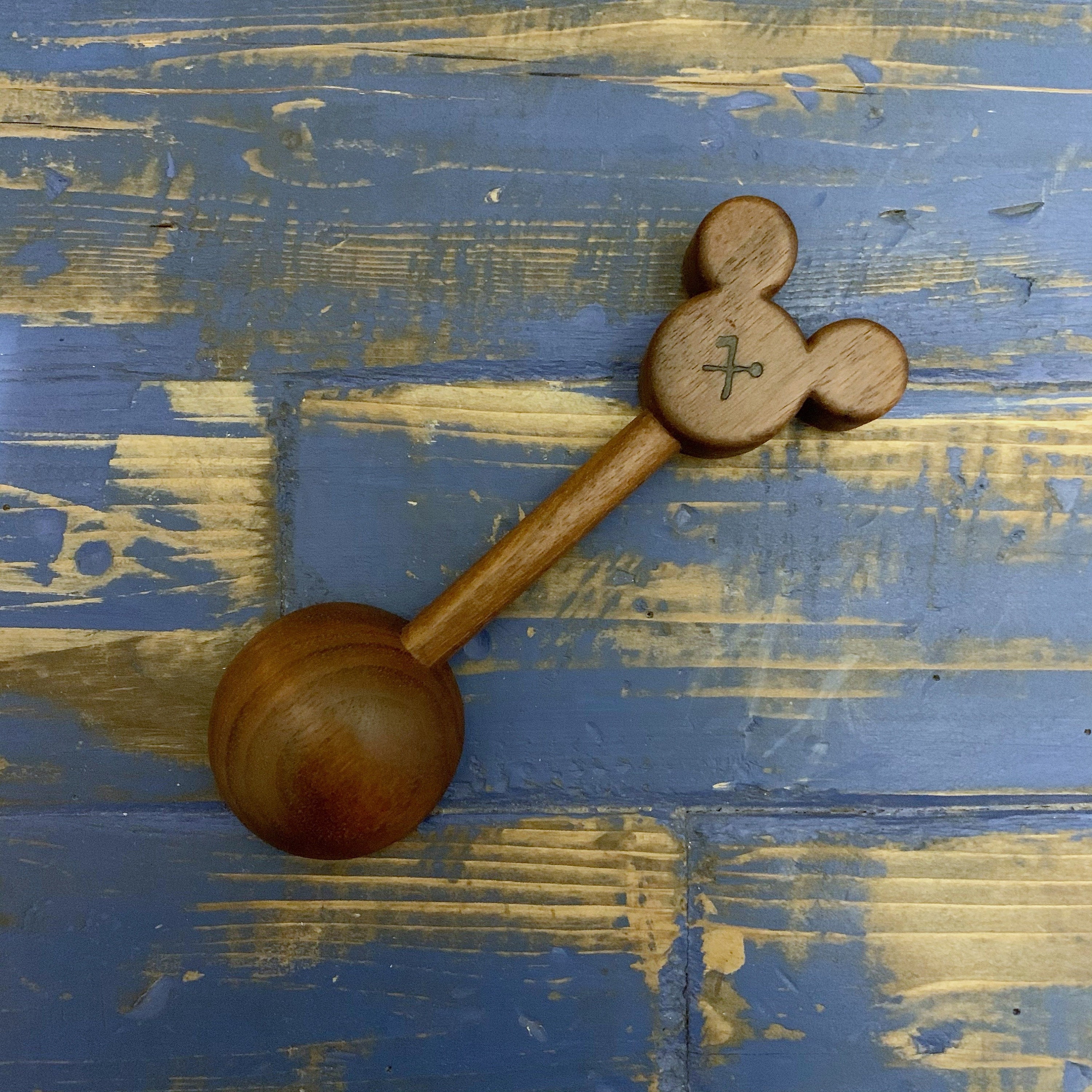 Mickey Mouse Walnut Coffee Scoop - Etsy Australia