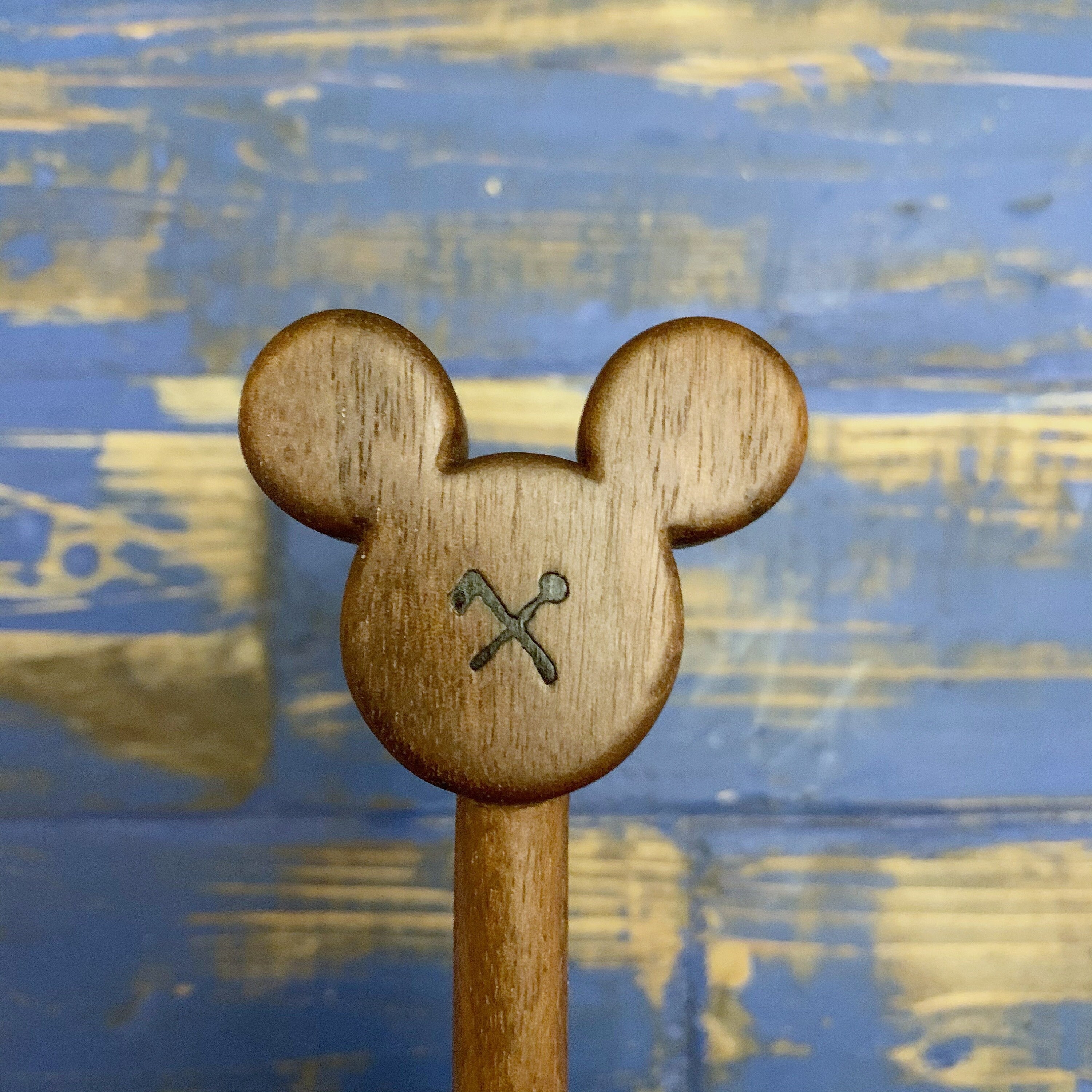 Mickey Mouse Walnut Coffee Scoop - Etsy Australia