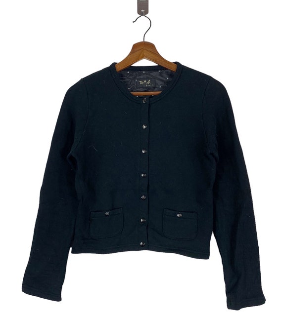 Vintage Agnes B Paris Crop Top Pearl Snap Button Cardigan Vintage Agnes B Paris Crop Top Pearl Snap Button Cardigan