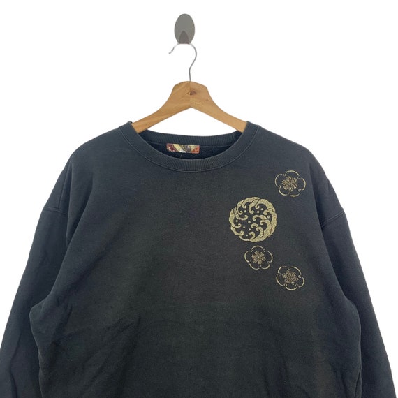 Vintage Japanese Tradition Embroidery Jumper Pullover… - Gem