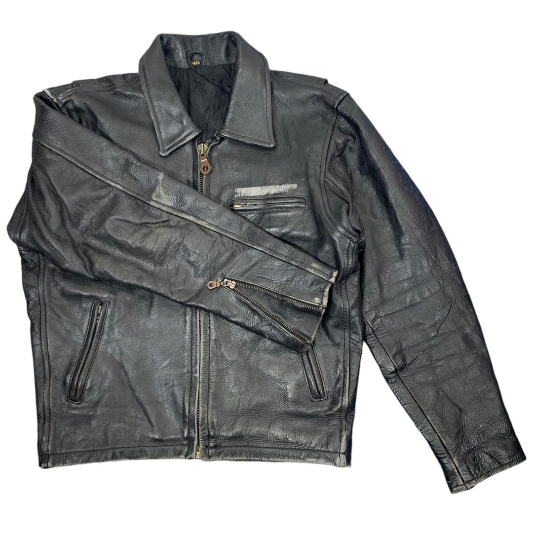 Vintage Spiker Marino Leather Desion Leather Biker Jacket - Etsy