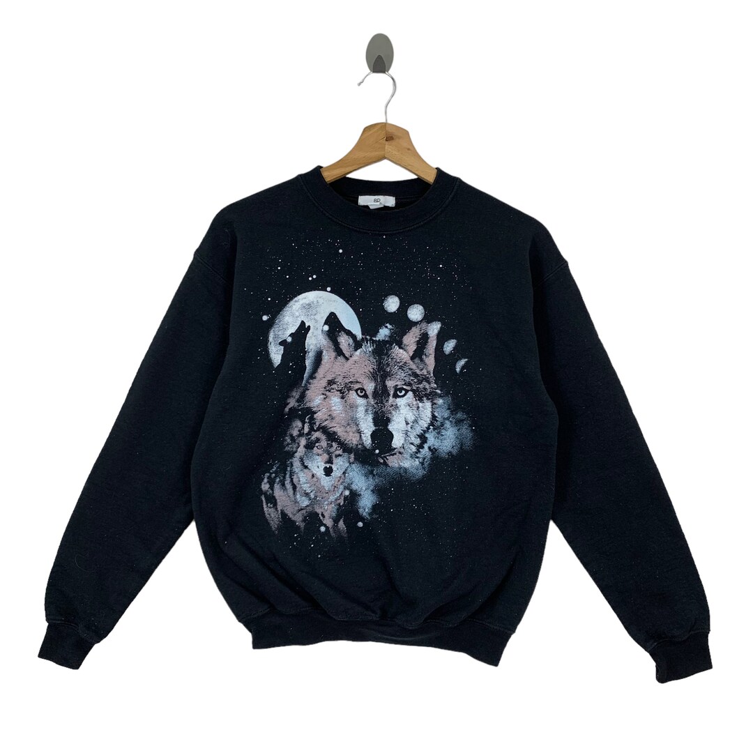 Vintage Wolf in the Dark Pullover Jumpers Crewneck - Etsy