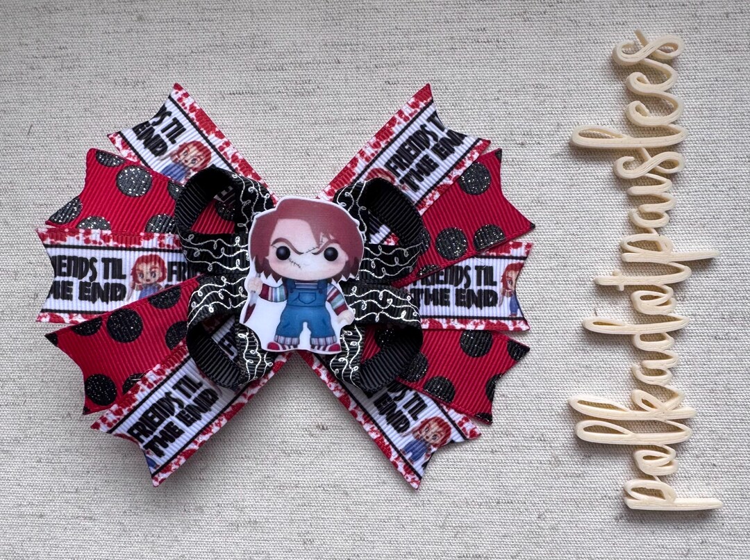 Chucky Hairbow- Horror Movie Hairbow- Chuckie Hairbow- Chucky Bows ...