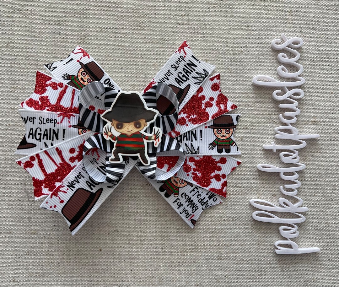 Freddy Hairbow Horror Movie Hairbow Freddy Krueger Hairbow Freddy Bows ...