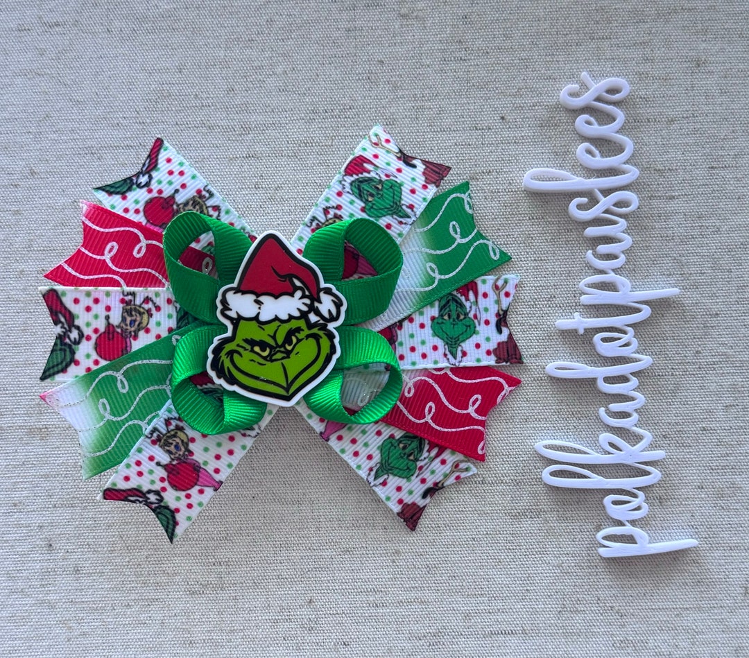 Grinch Hairbow Grinch Hairbows Grinch Bow Grinch Bows How the Grinch ...