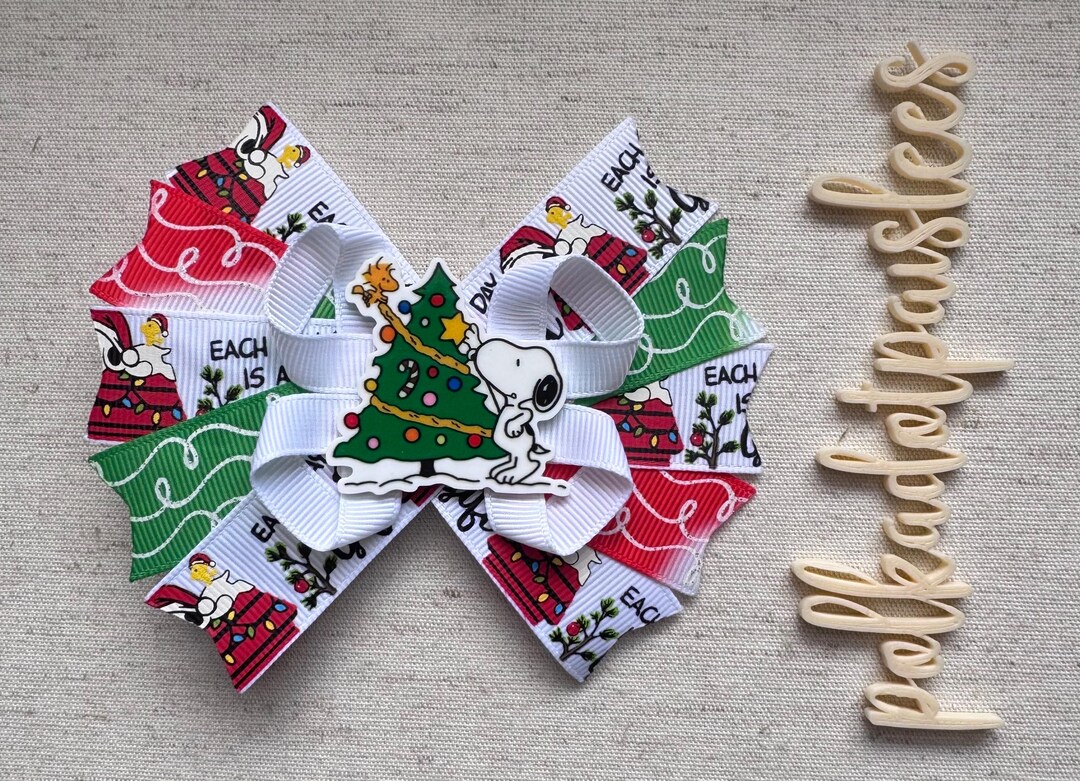 Snoopy Hairbow- Snoopy Hairbows- Charlie Brown Bow- Bows- Charlie Brown ...