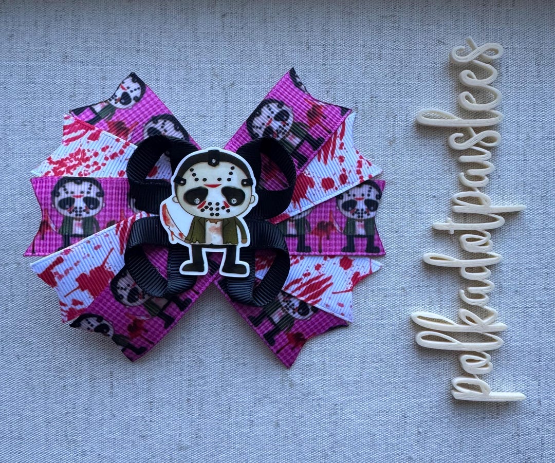 Horror Movie Hairbows- Jason Hairbows- Jason Hairbow- Jason Voorhees ...
