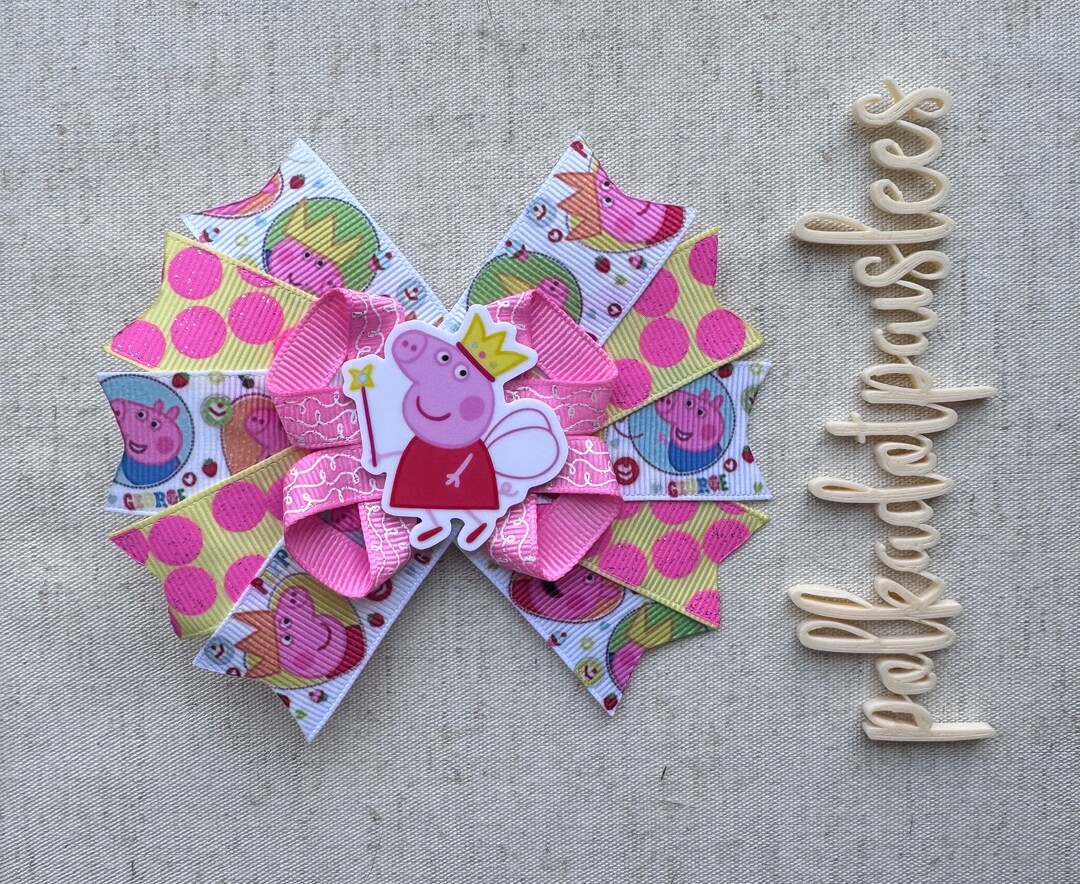 Peppa Pig Hairbow Peppa Pig Hairbows Peppa Pig Bows Peppa Pig Peppa Pig ...
