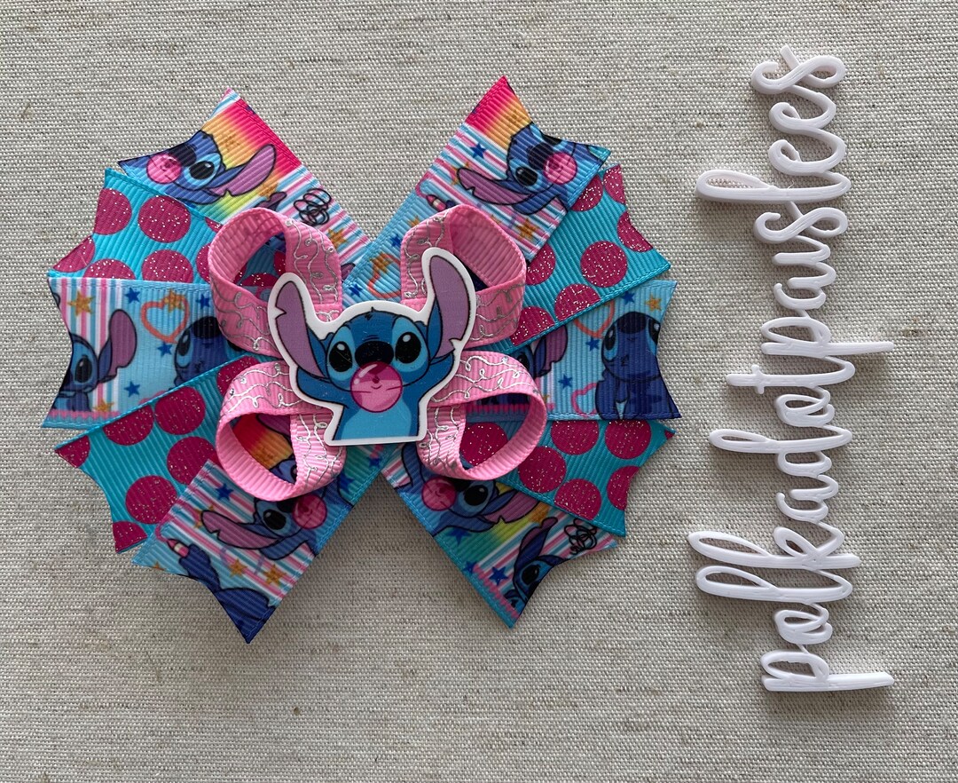 Stitch Hairbow Lilo & Stitch Hairbow Stitch Hairbows Stitch Bow Stitch ...