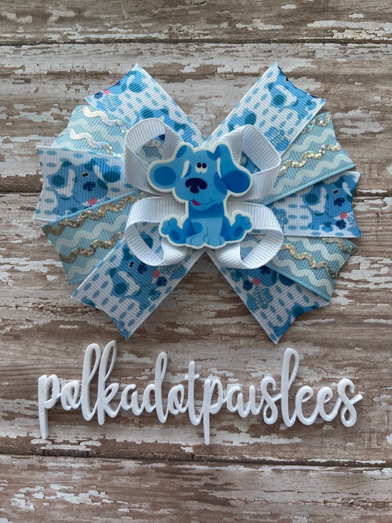 Blues Clues Hairbow Blues Clues Hairbows Blues Clues Bows | Etsy