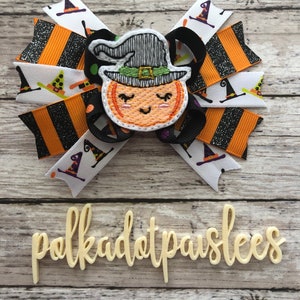 Halloween Hairbow- Witch Hairbow- Witch Hairbows- Witch Accessories- Halloween Accessories ...