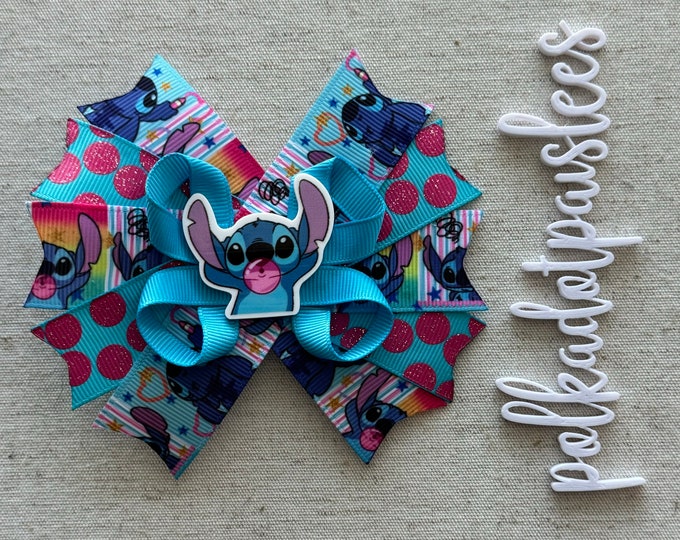 Stitch Hairbow Lilo & Stitch Hairbow Stitch Hairbows Stitch Bow Stitch ...