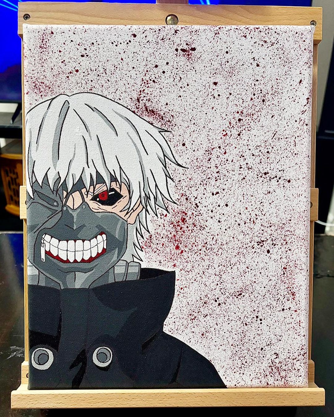 Tokyo Ghoul “kaneki’s Mask” 11” X 14” Acrylic Painting - Etsy