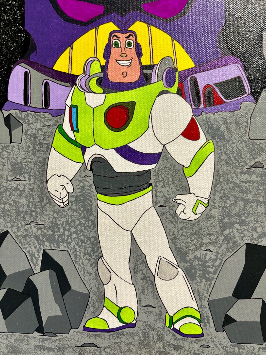 Disneys Buzz Lightyear “2 Infinity & Beyond” 11” X 14” Acrylic Canvas ...