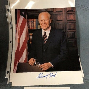 President Gerald Ford Hand Signed Autographed 8"x10" Photo ...